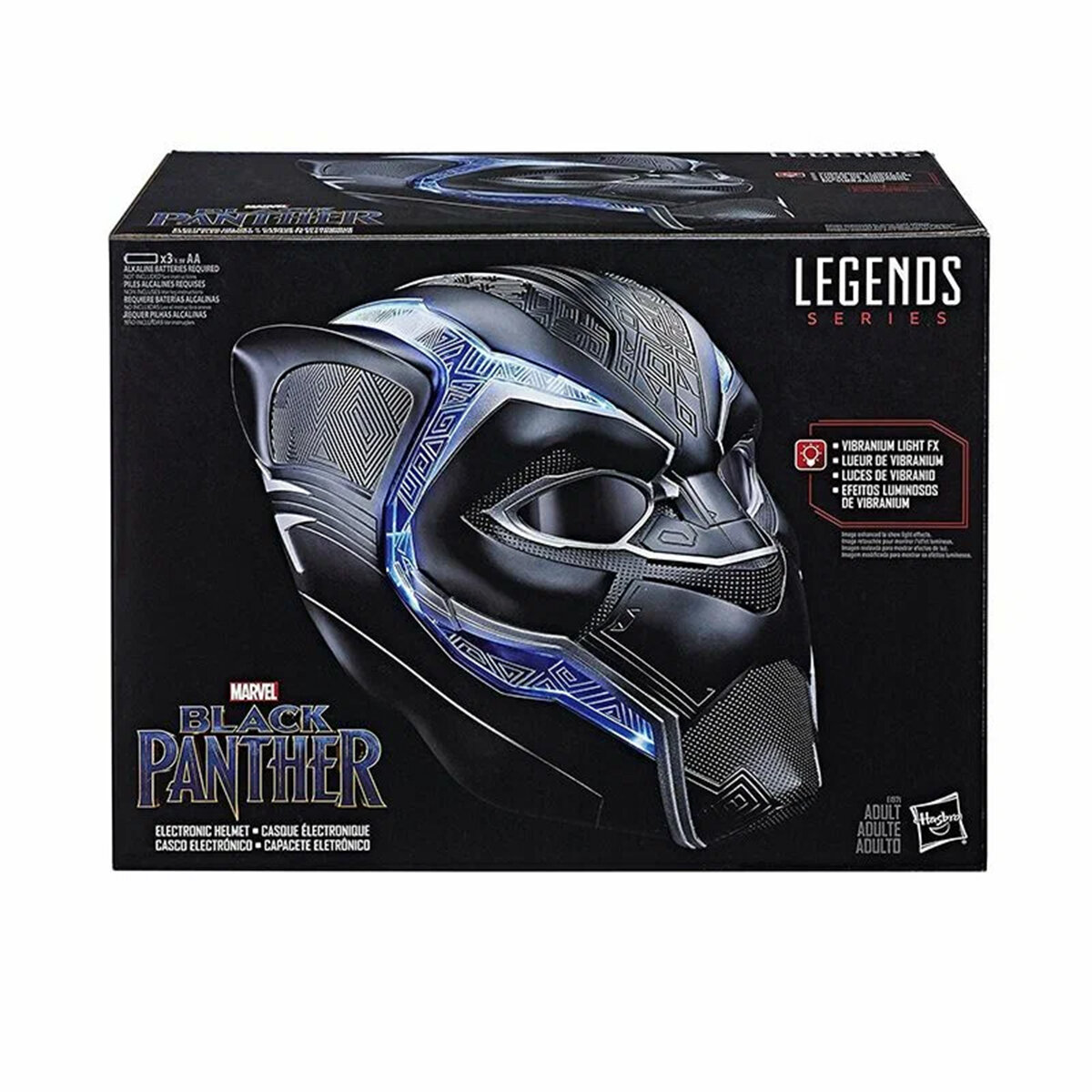 Hasbro Marvel Legends Series Black Panther Electronic Helmet/Детская интерактивная игрушка в шлеме Марвел черная пантера