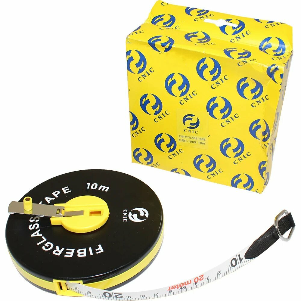 CNIC Рулетка 10 метров х 12мм фиберглассовая лента тканевая CRP-09 1009 51633