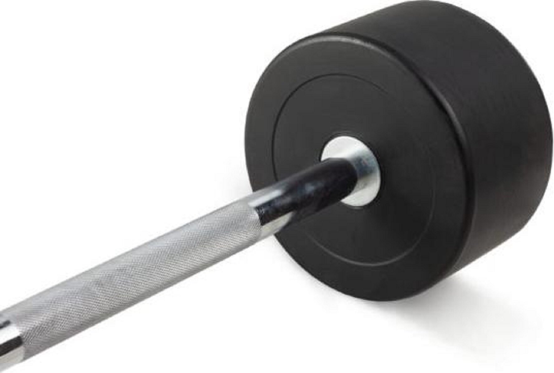 Штанга неразборная обрезиненная 50 кг. Изогнутый гриф. VICTORYFIT VF-DX5500