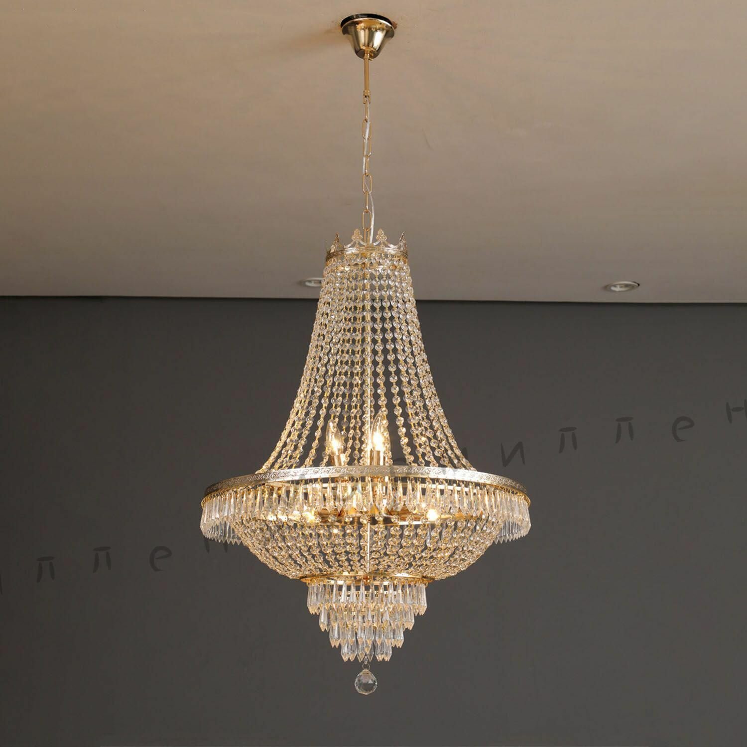 Потолочная люстра YYUCCU Классическая хрустальная люстра K9