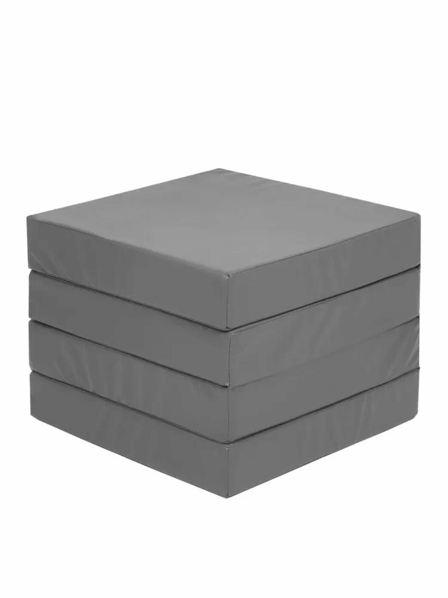 Мат-пуф гимнастический 100 х 100 х 10, в 4 сложения, цвет Графит