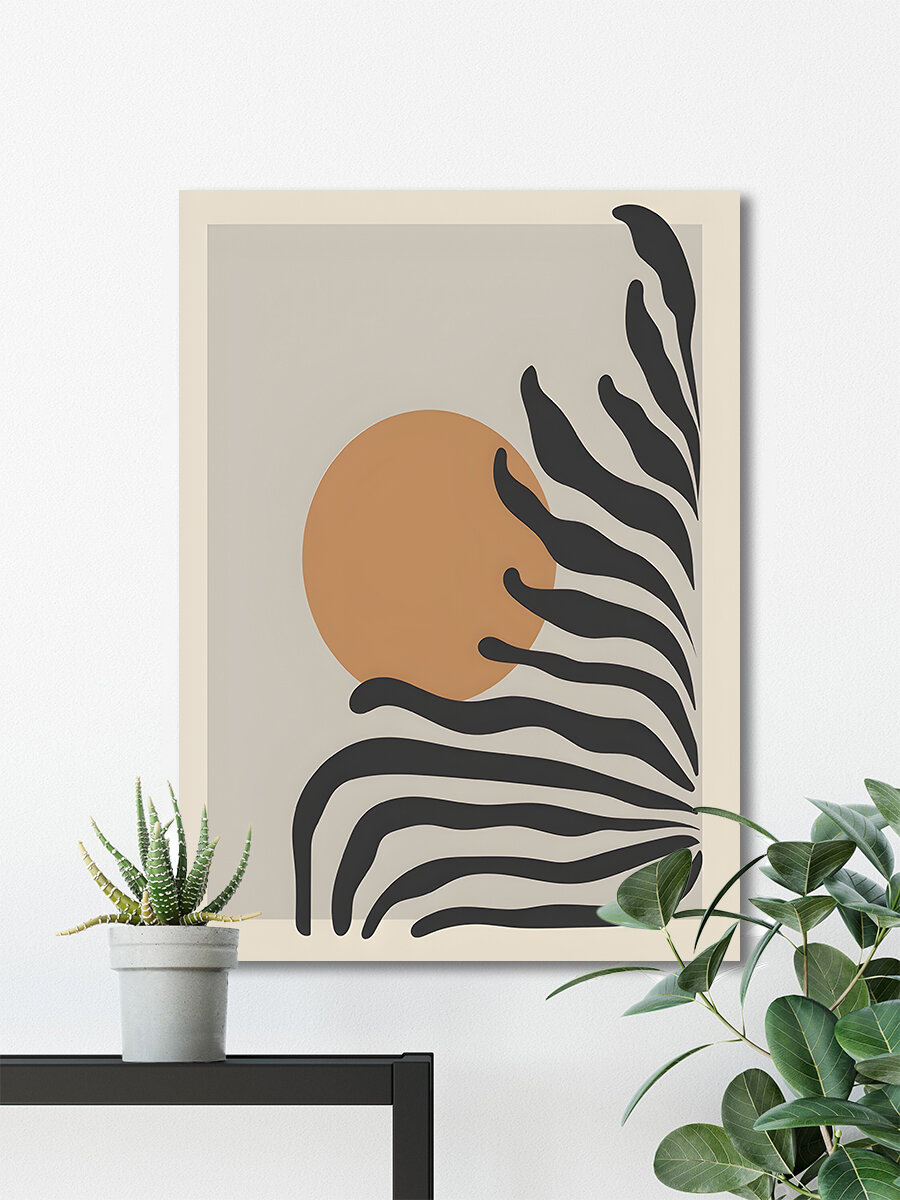 Сканди / бохо, картина на стену для интерьера / минимализм искусство, 40х60 см.