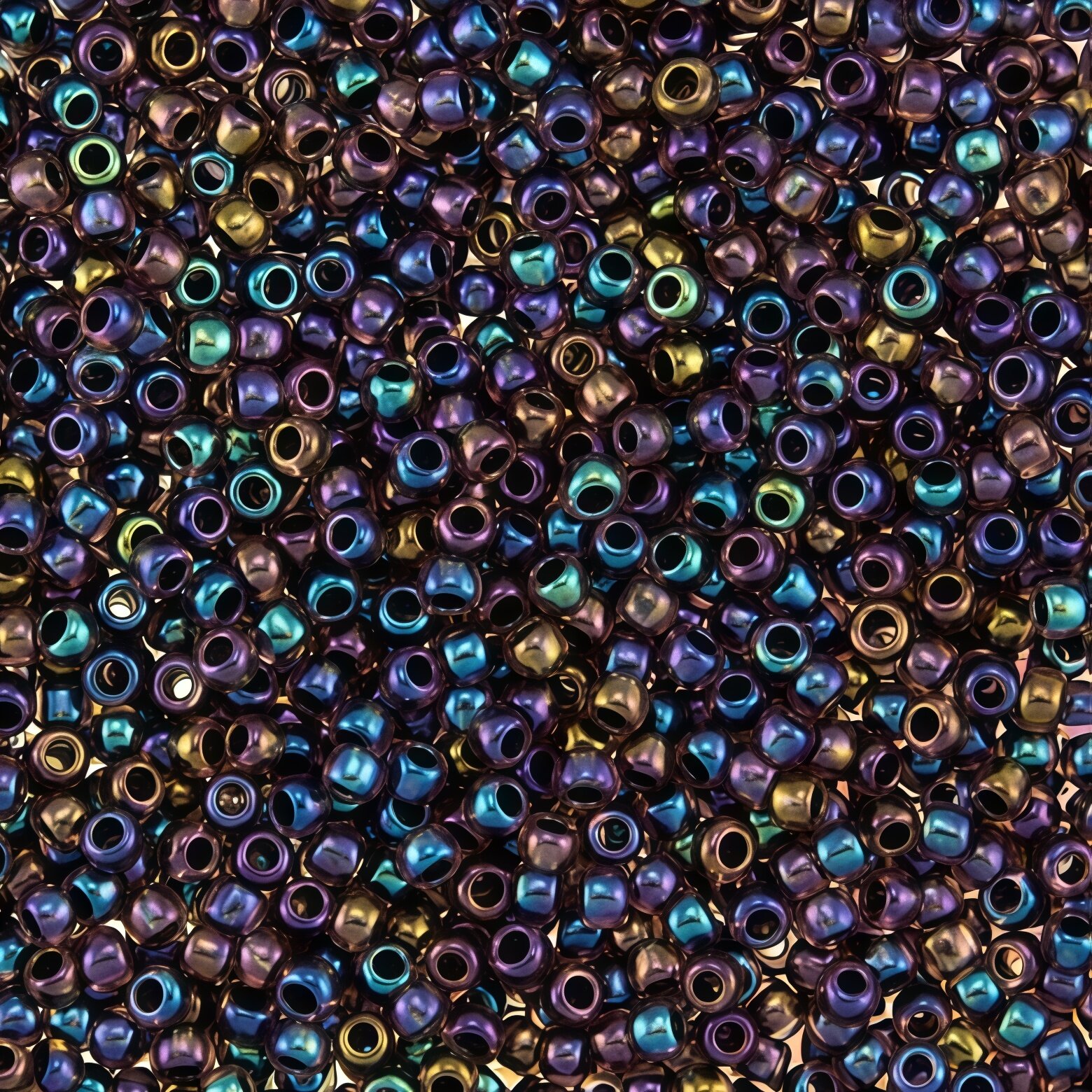 Бисер TOHO круглый, размер 11/0, цвет #251 (Окрашенный изнутри, глянцевый светлый аметист/чёрный), 10 грамм