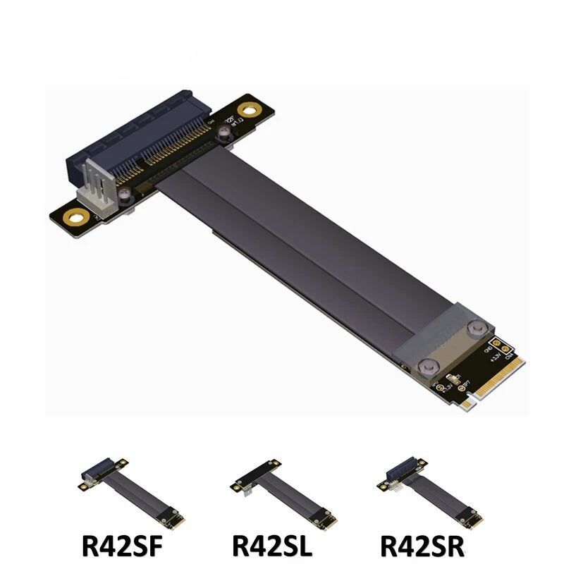 R42SF/R42SL/R42SR PCIe x4 3.0 удлинительный кабель PCI Express 4x на M.2 NVMe M Key 2280 Riser Card Gen3.0 Extender Line 32 Гбит/с