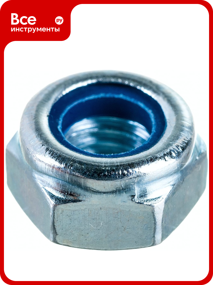 Гайка VIPкрепеж ш\г самостоп. с нейл. кольцом DIN 985 М10 2 шт 11212 VIP