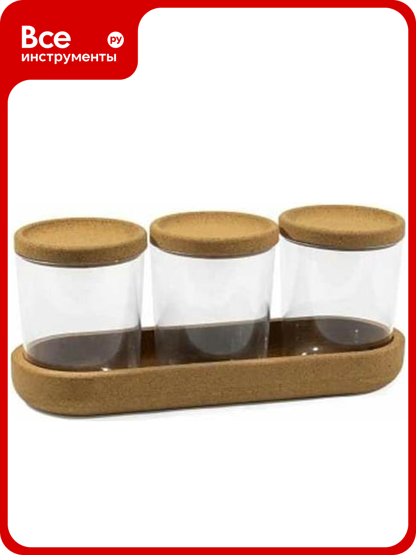 Набор аксессуаров для ванной комнаты Berossi korely (прозрачный) АС, 300 мл, из экологически