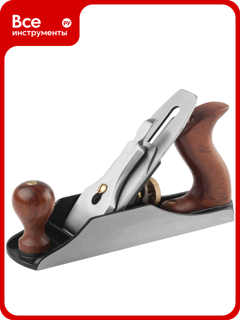 Металлический рубанок KRAFTOOL A4 Premium, 260x60 мм, лезвие 50 мм 18527-25, с пятью степенями свободы