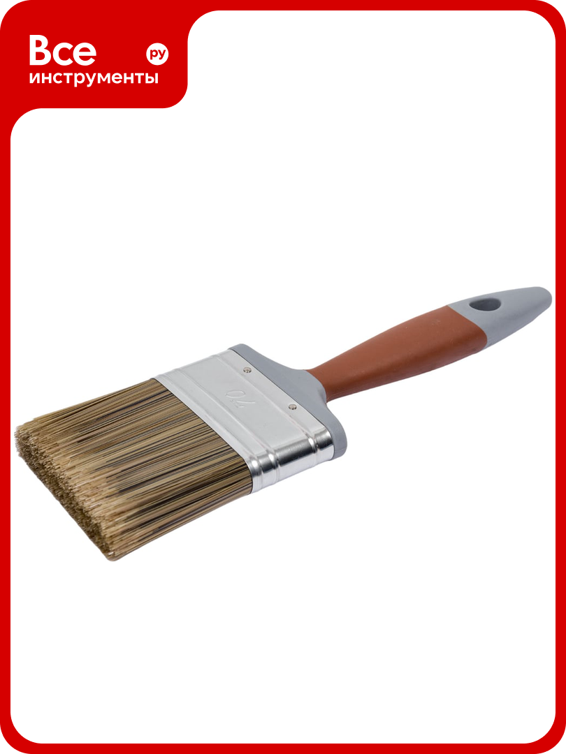 Плоская кисть HARDY серия 90, щетина из полиэстера, ручка 2K, 70мм 0205-905770, Ручка оснащена отверстием для подвески