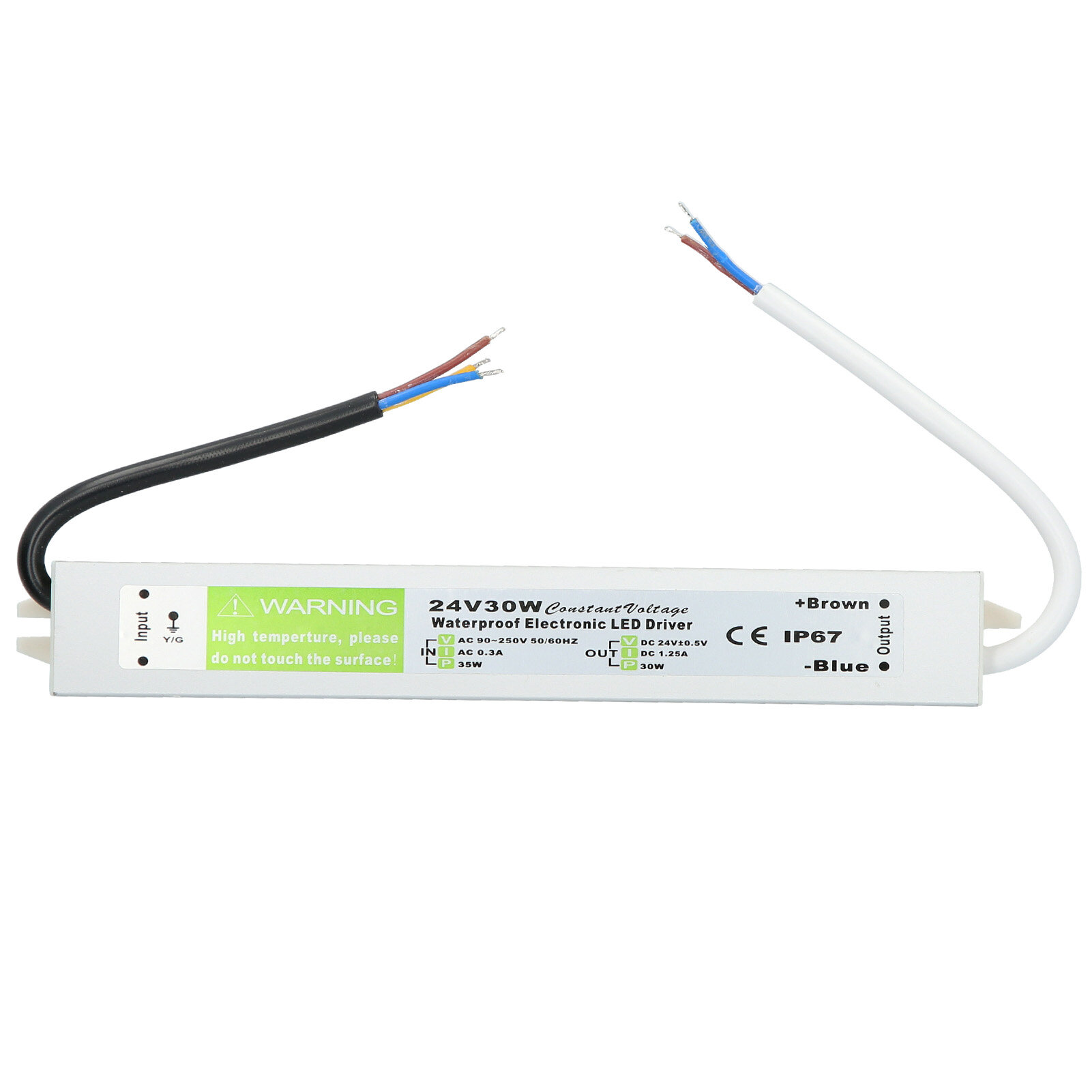 Водонепроницаемый блок питания 30 Вт AC90‑250V, трансформатор-адаптер, тонкий светодиодный блок питания/драйвер.