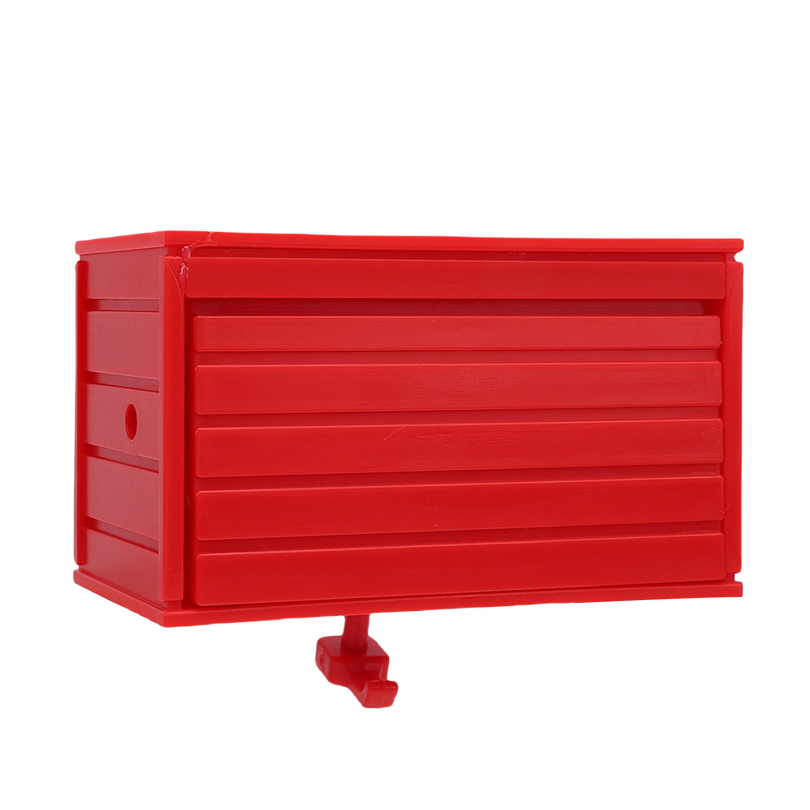 Декоративная настенная подставка для ключей от гаражного ворот с открывающейся дверцей, красная.