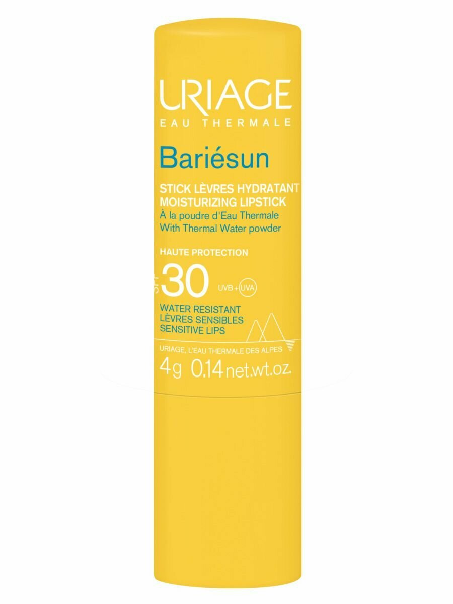 УРЬЯЖ БАРЬЕСАН SPF 30 Увлажняющий стик для губ, 4 гр | URIAGE Bariesun Moisturizing Lipstick SPF30