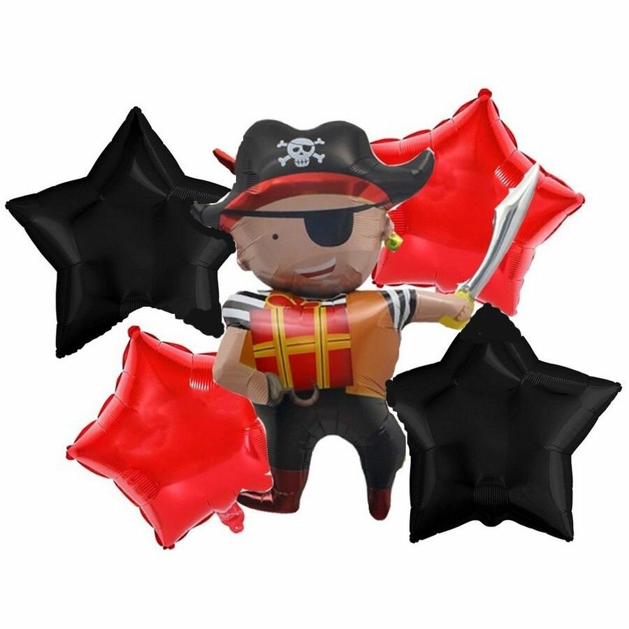 Набор воздушных шаров Пиратский корабль 5шт