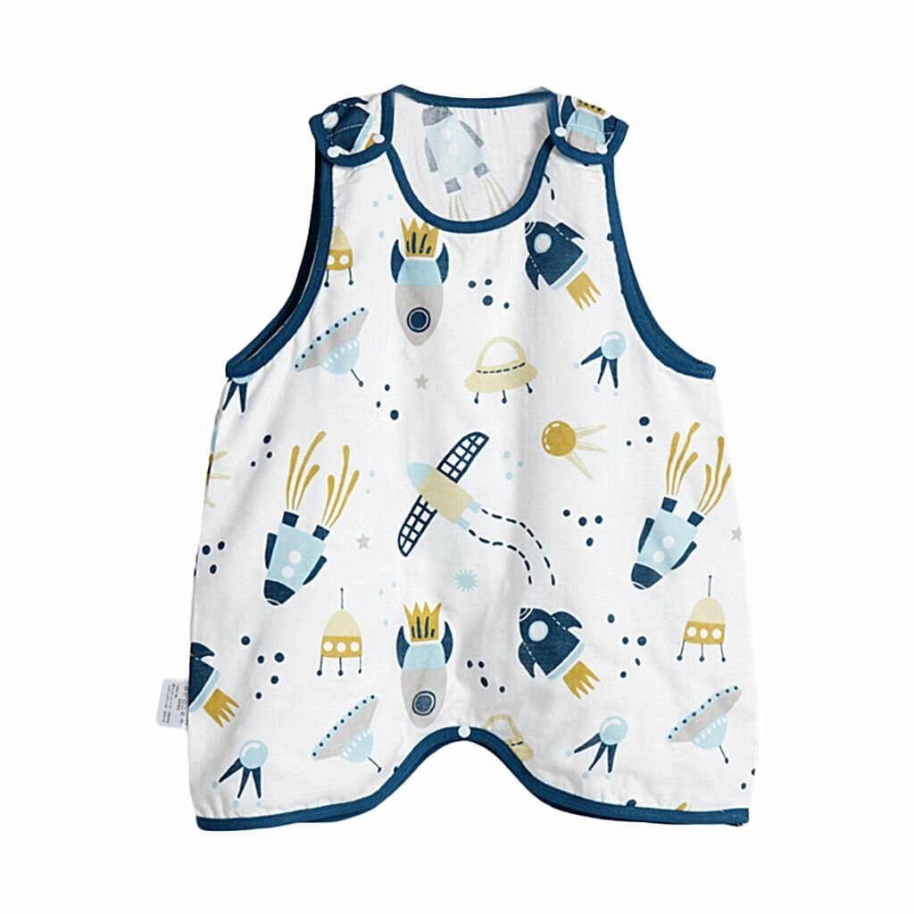 Детский жилет, спальный мешок, пригодный для сна, летний мешок с принтом мальчиков и девочек, дышащие 4-слойные хлопковые одеяла, постельные принадлежности