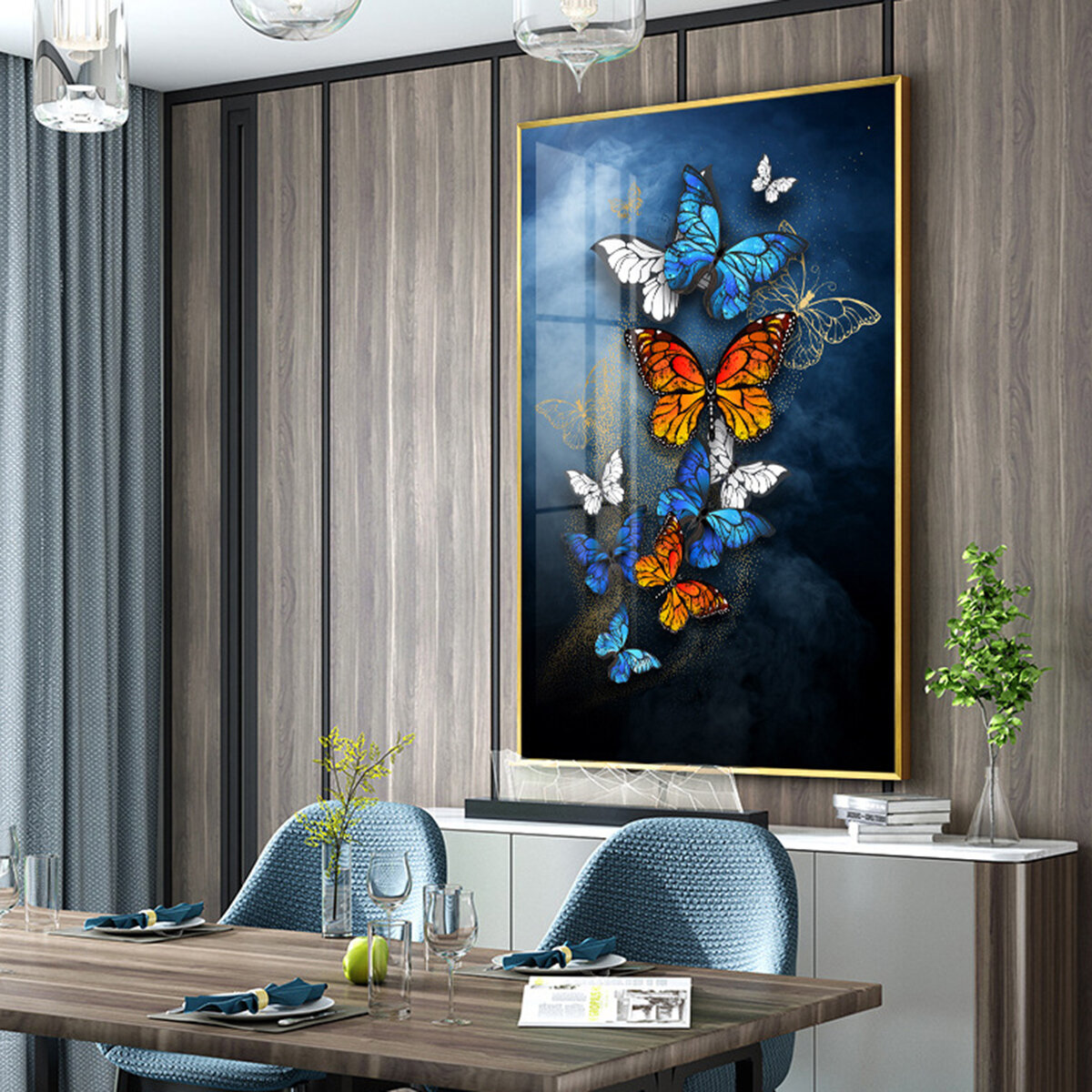 Абстрактные картины из золотой фольги, современная декоративная живопись для гостиной, спальни, ванной комнаты