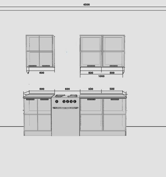 Кухонный гарнитур "Мальва" Без Столешницы ЛДСП, 1,6 м