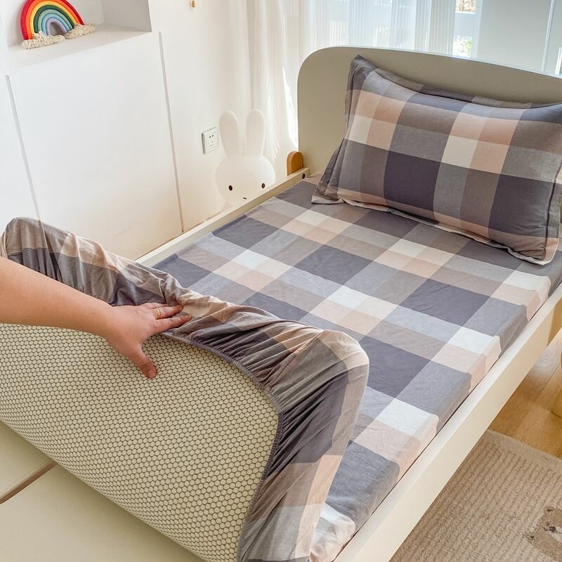 Простыня на резинке Наматрасник на резинке с бортами, Хлопок, 100x190 см