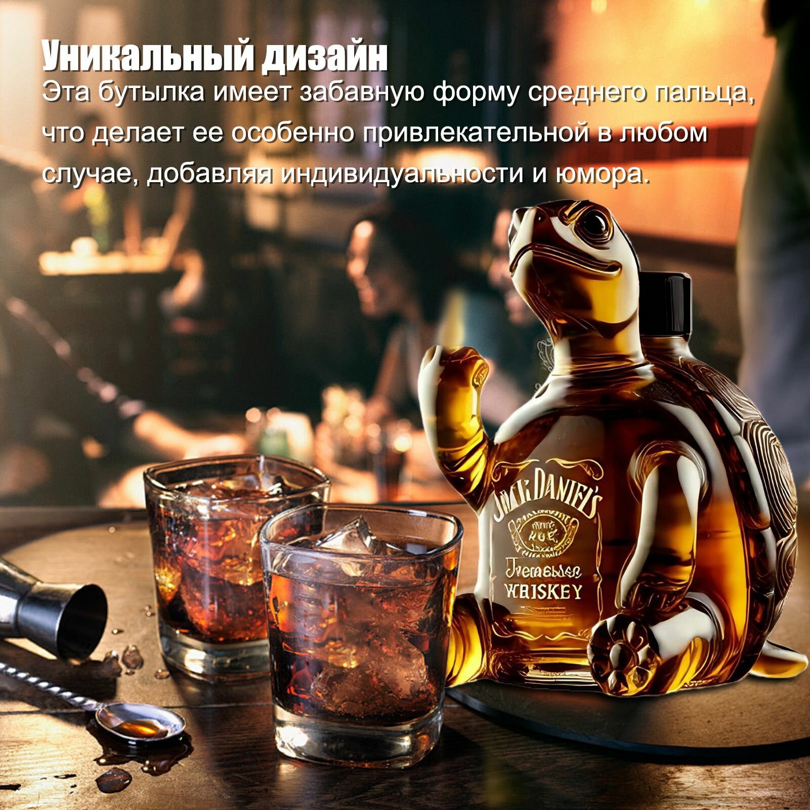 Бутылка Международный жест Черепахи, 0.3 л, 1 шт