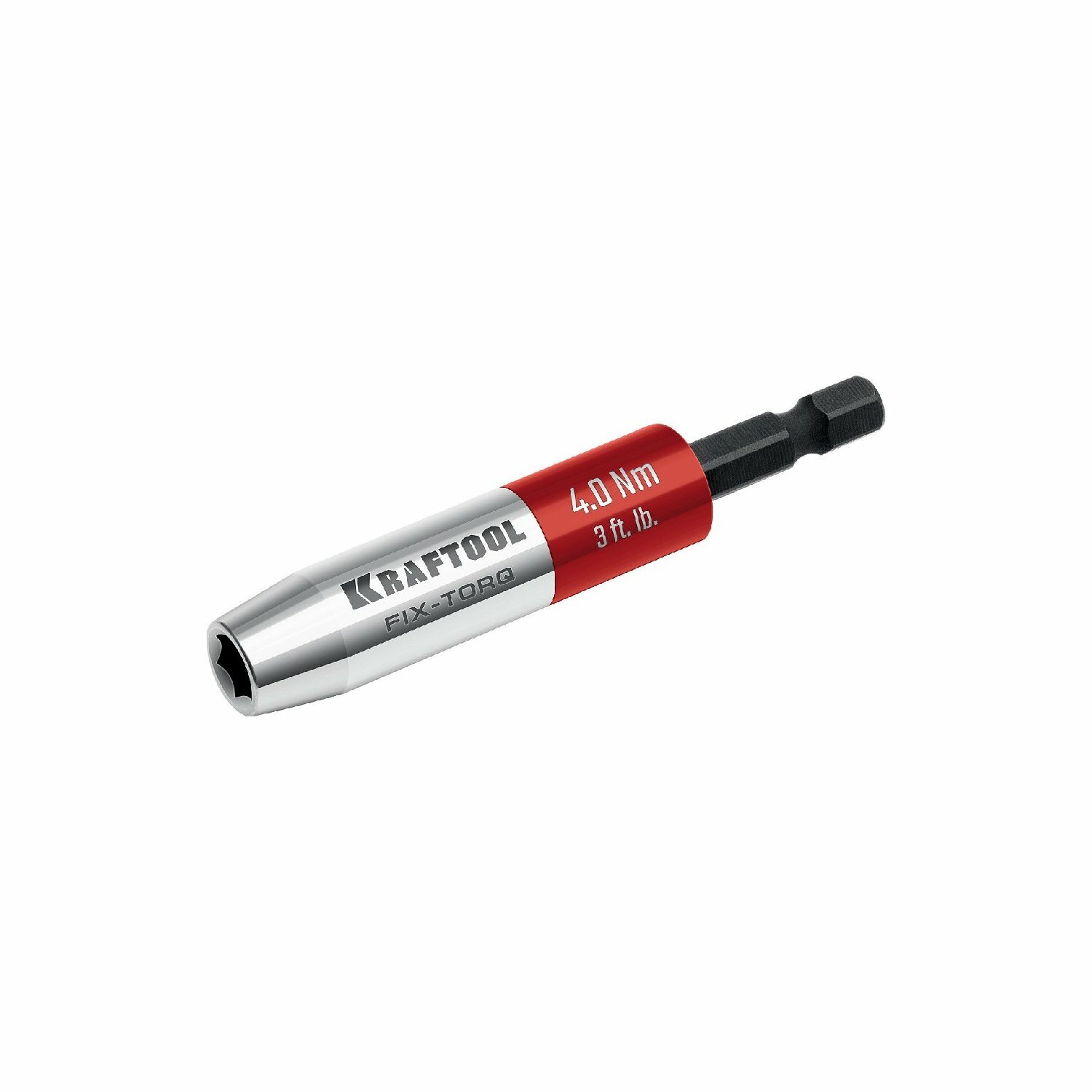 Динамометрический адаптер KRAFTOOL FIX-TORQ 4.0 Нм с магнитной фиксацией бит 1/4" для ручного и механизированного инструмента до 7.2V