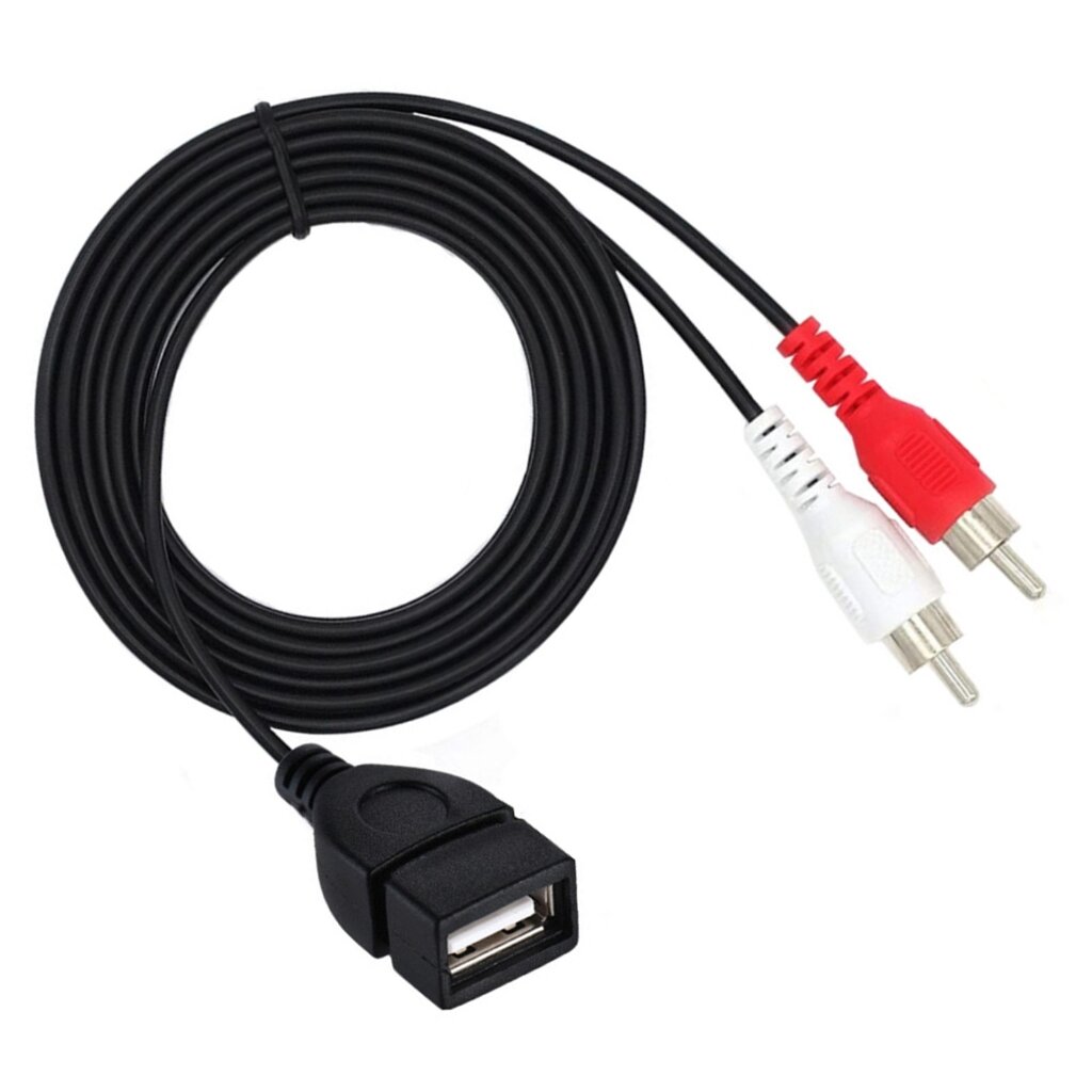Звуковой кабель USB-2RCA USB2.0 Женский-мужской 2RCA-USB C для телефона HDTV