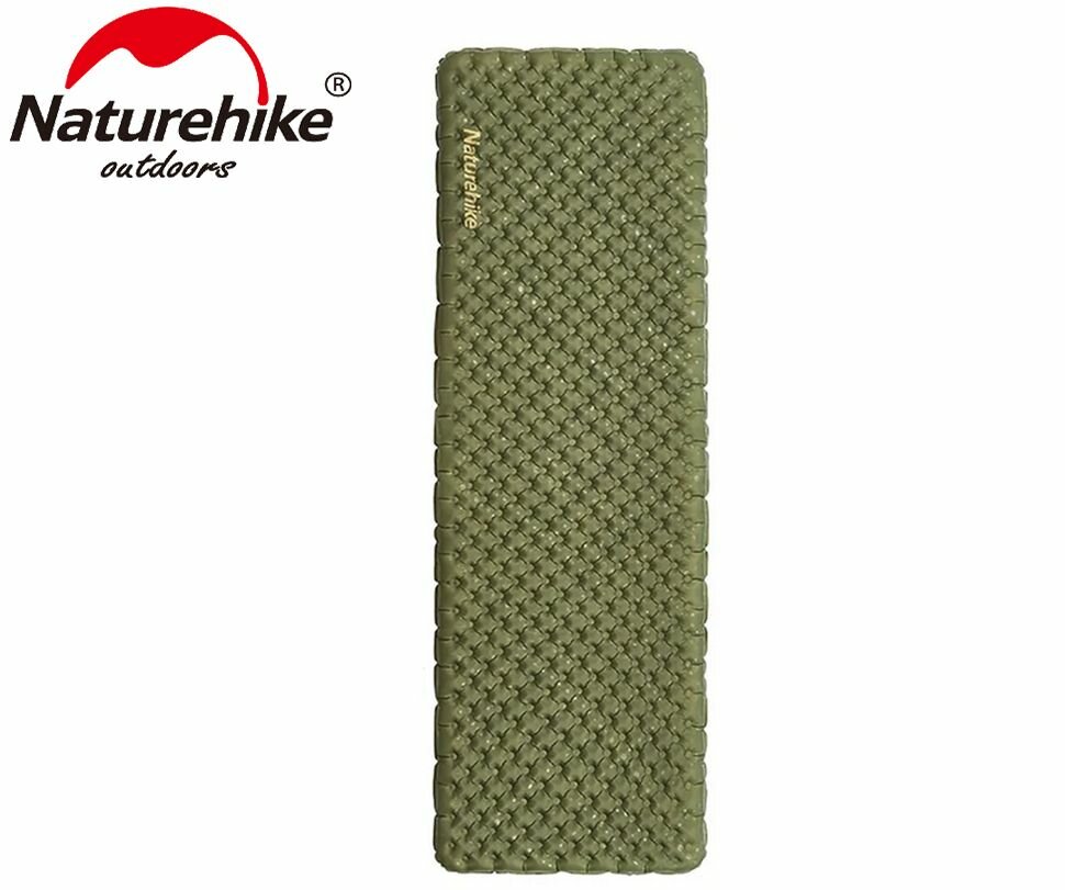 Спальный коврик Naturehike CNH22DZ018 Tuye3.5, прямоугольный, зеленый (размер M: 183x58x7 см)
