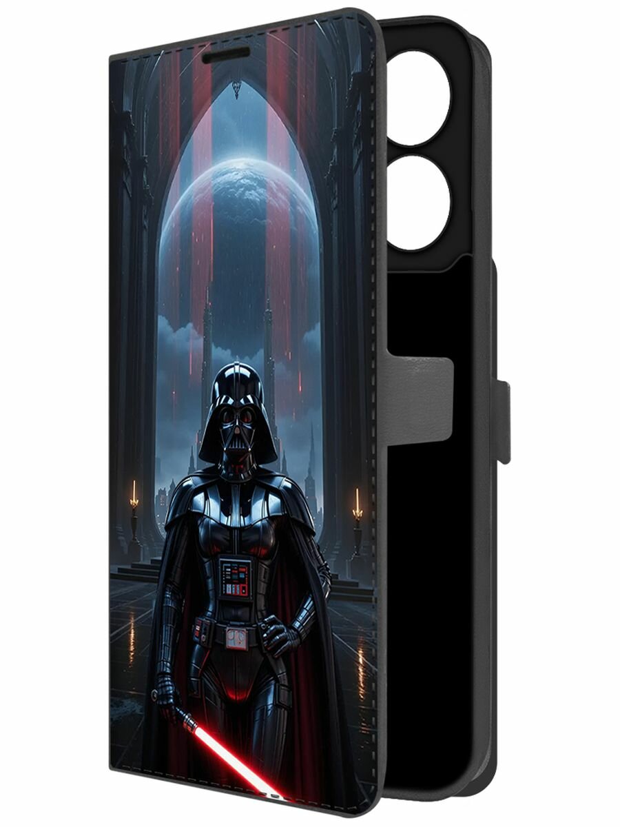 Чехол-книжка Krutoff Eco Book для Xiaomi Redmi 13C Леди Вейдер (черный)