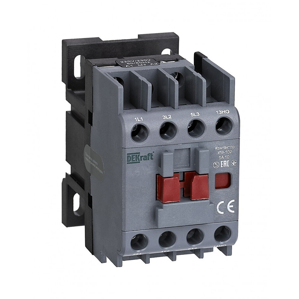 Контактор модульный DEKraft KM-102 22001DEK, 9 A, 230 В, 1шт.
