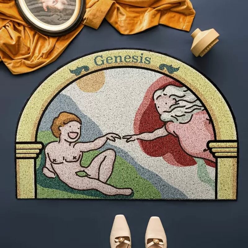 "Genesis" Полукруглый коврик для пола, Креативные коврики для пола, 40х60см