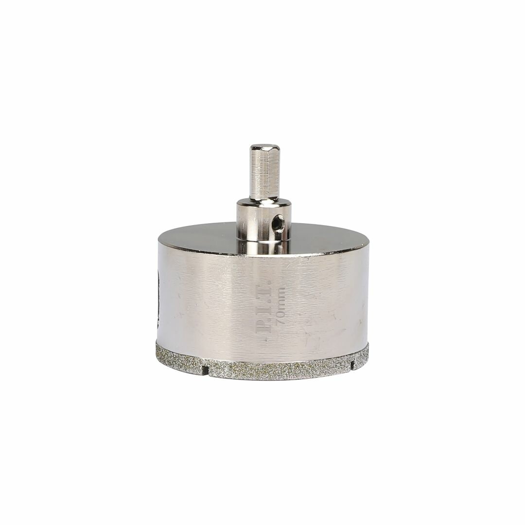 Коронка алмазная по стеклу 70x40мм, HEX P.I.T. AMAS12-0070