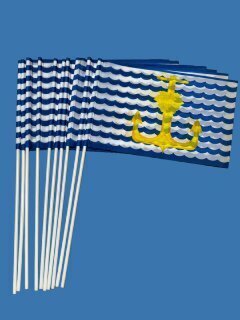 Комплект флажков города Темрюк, на палочке, 15 х 23 см, 10 штук