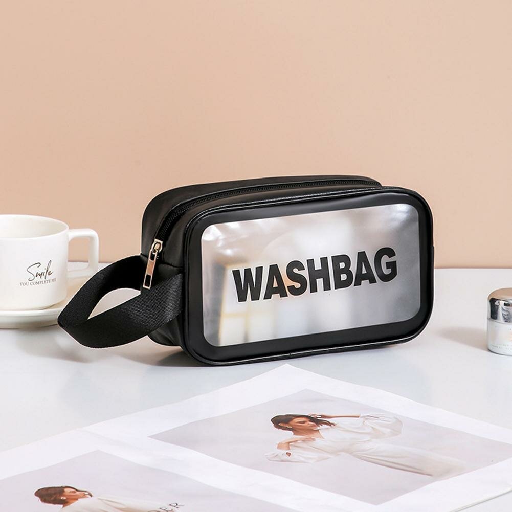 Косметичка женская дорожная непромокаемая, сумка для душа и для бассейна прозрачная, органайзер для хранения косметики, несессер