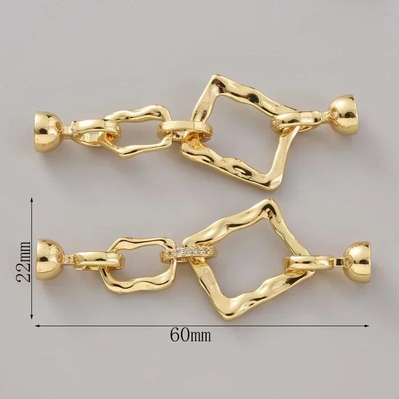 Ювелирные аксессуары «сделай сам», соединительная застежка, 18-каратное позолоченное серебро, цирконий, двойная петля, застежка, ожерелье, принадлежности для изготовления браслетов