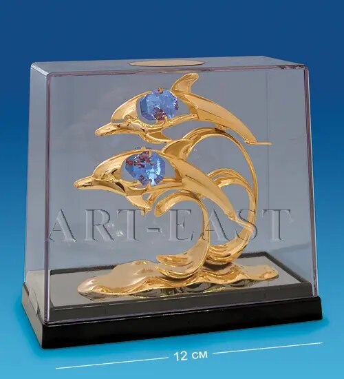 AR-3535/GBC2 Фигурка "Дельфины" с цв. кр. в боксе (Юнион)