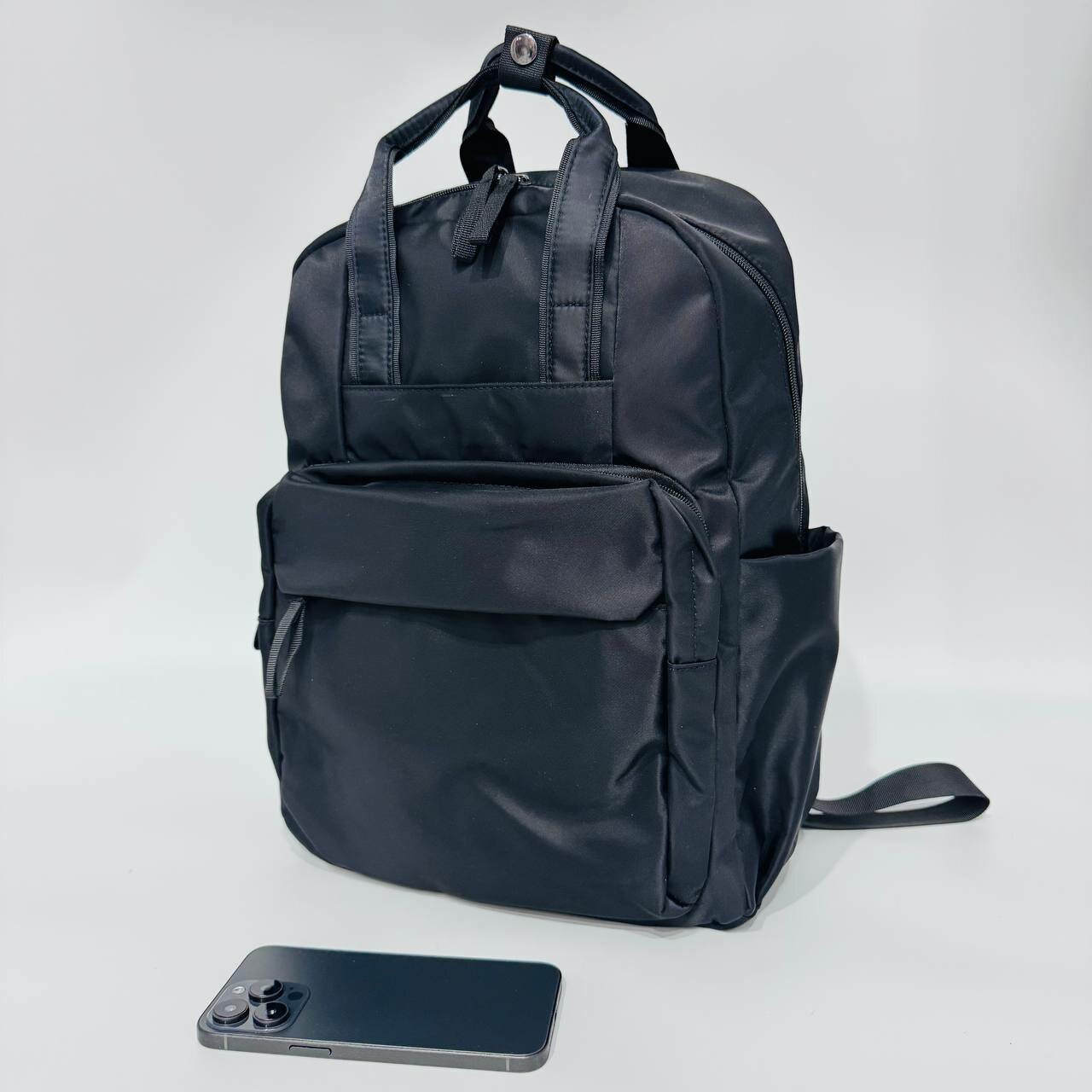 Чёрный городской рюкзак. Рюкзак школьный мужской