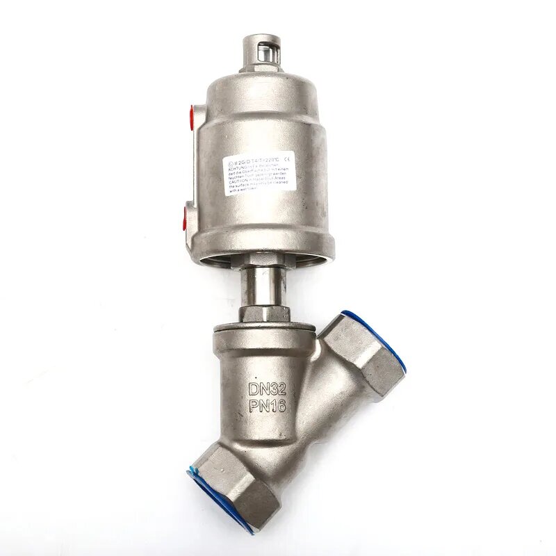 Пневматический угловой седельный клапан Acarps DN32 Double acting