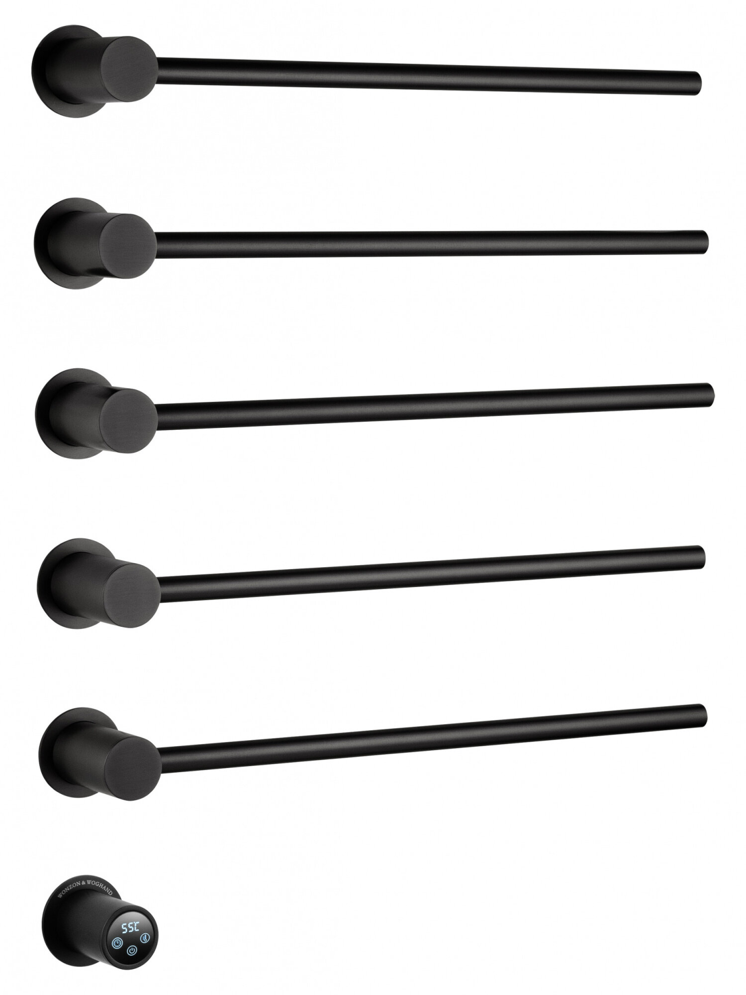 Полотенцесушитель электрический встраиваемый WONZON & WOGHAND HAMBURG, черный матовый WW-AL315-MB