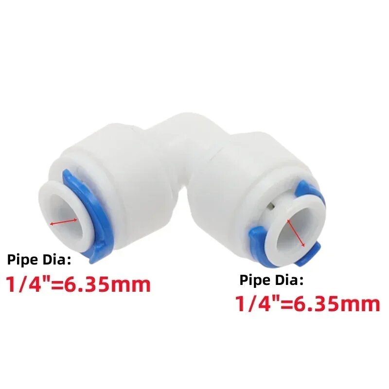 1 шт. RO соединение водяного шланга, прямой коленчатый тройник, крестообразная муфта 1/4 дюйма, 3/8 дюйма, пластиковый быстрый фитинг для труб, соединитель обратного осмоса