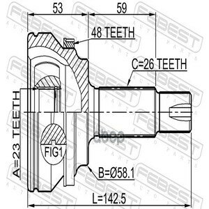 Шрус наружный Febest арт. 3510-ec7a48