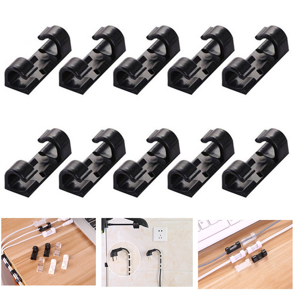 Самоклеящийся кабельный органайзер из 40 предметов, зажимы для проводов для офиса в автомобиле, дома, зажимы для прокладки кабелей, держатель шнура для безопасной и аккуратной организации кабелей