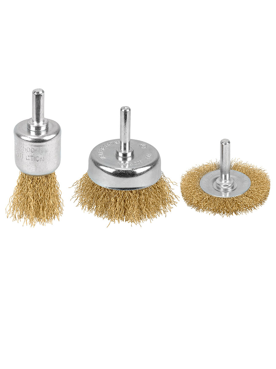 Набор щеток зачистных для дрели 3штуки D-25/50/50мм АвтоDело 44019