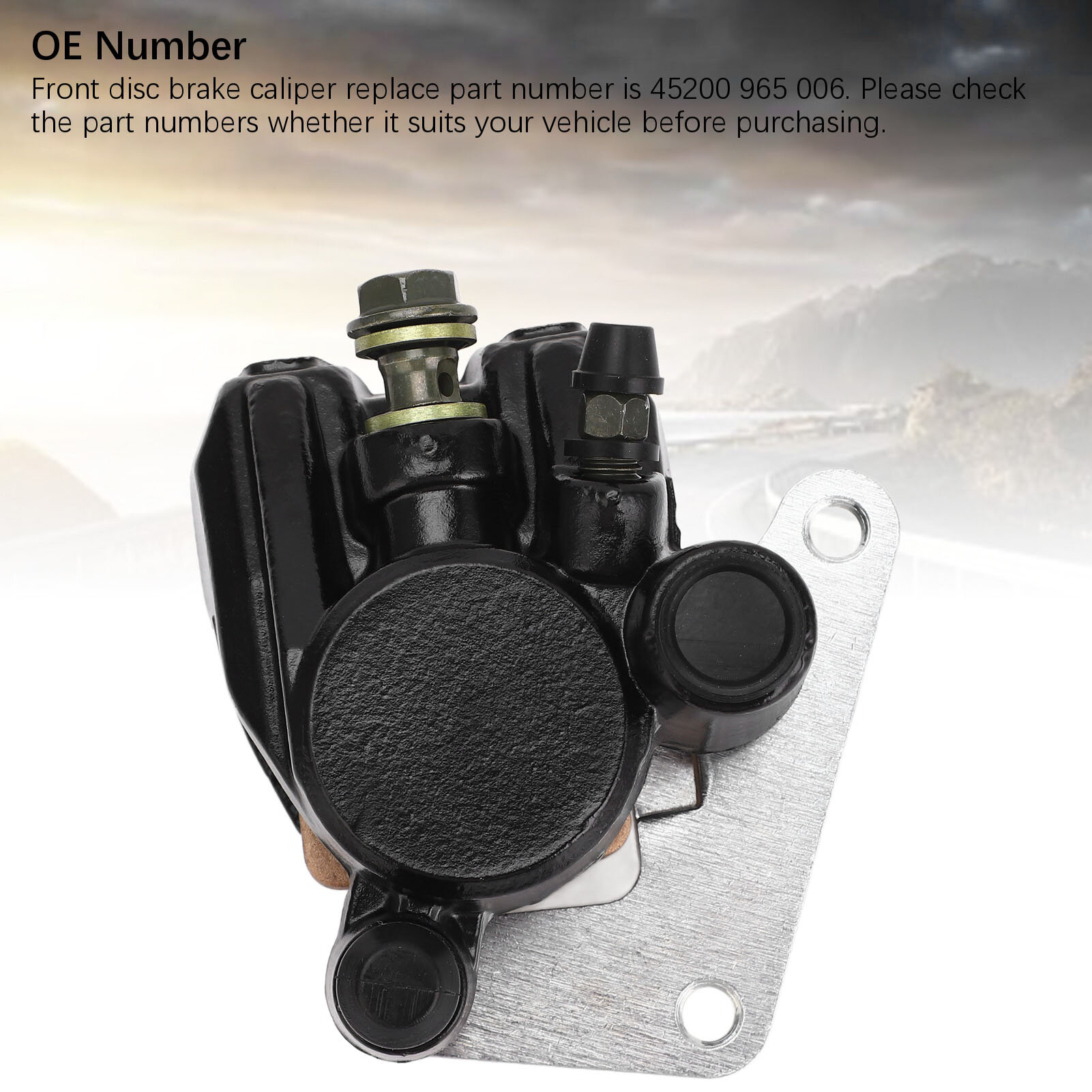 Передний тормозной суппорт с тормозной колодкой, прочная металлическая конструкция, дисковый тормозной суппорт в сборе для ATC200X ATC250R