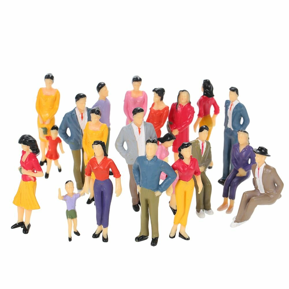 20 шт. Масштаб 1:25, смешанный макет здания, раскрашенные модели людей