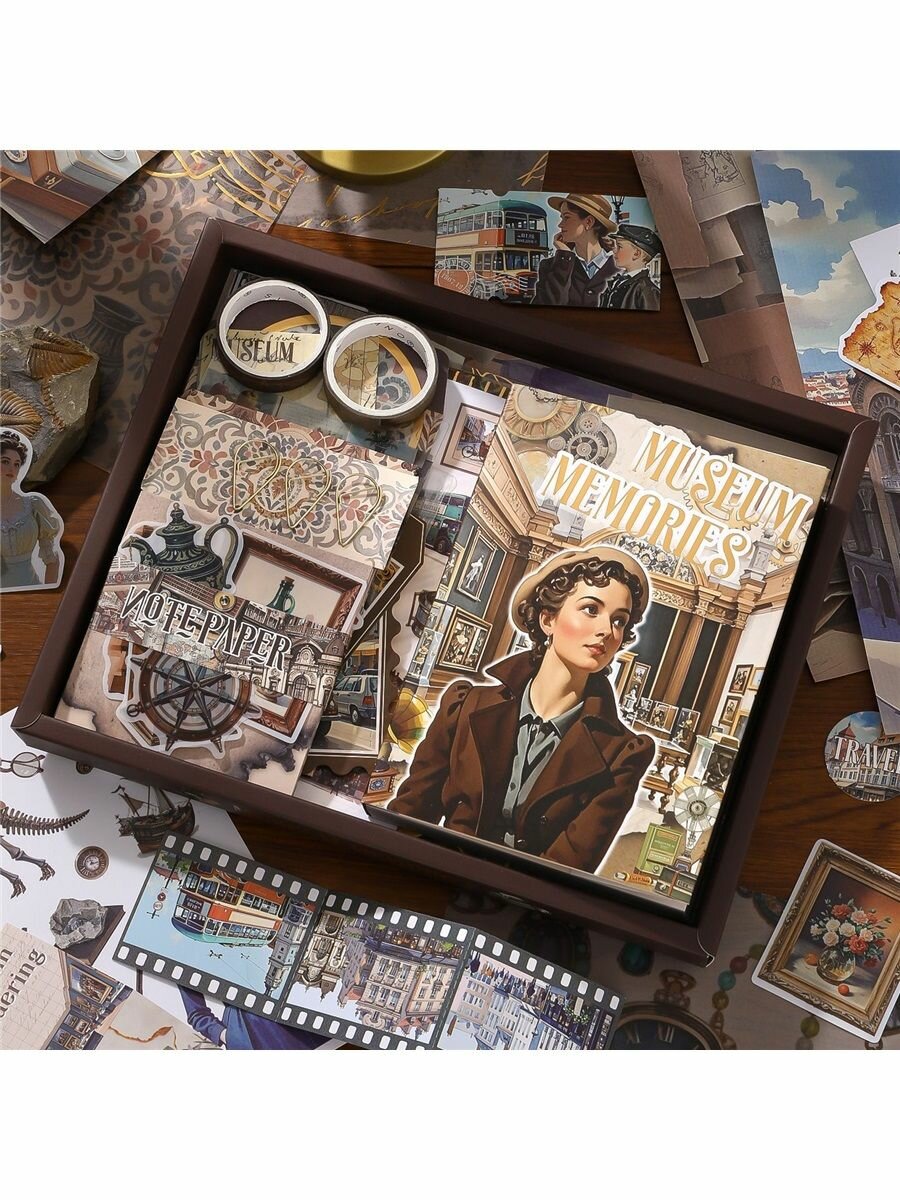 Набор для скрапбукинга, 11шт/коробка Наклейки с несколькими узорами, бумага для подарков, материалы для творчества своими руками