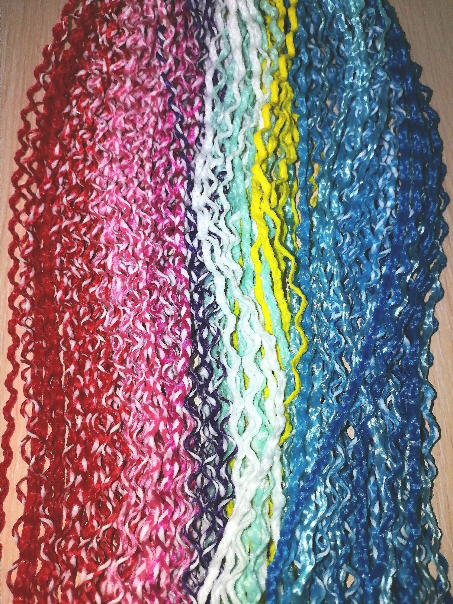 Зизи гофре разноцветные 12 цветов 72шт.