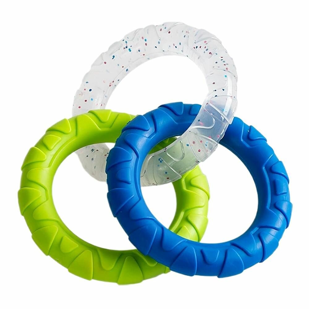 Кольцо для собак пуллер, игрушка для собак мелких пород и средних пород, прочное и легкое,9.5 см