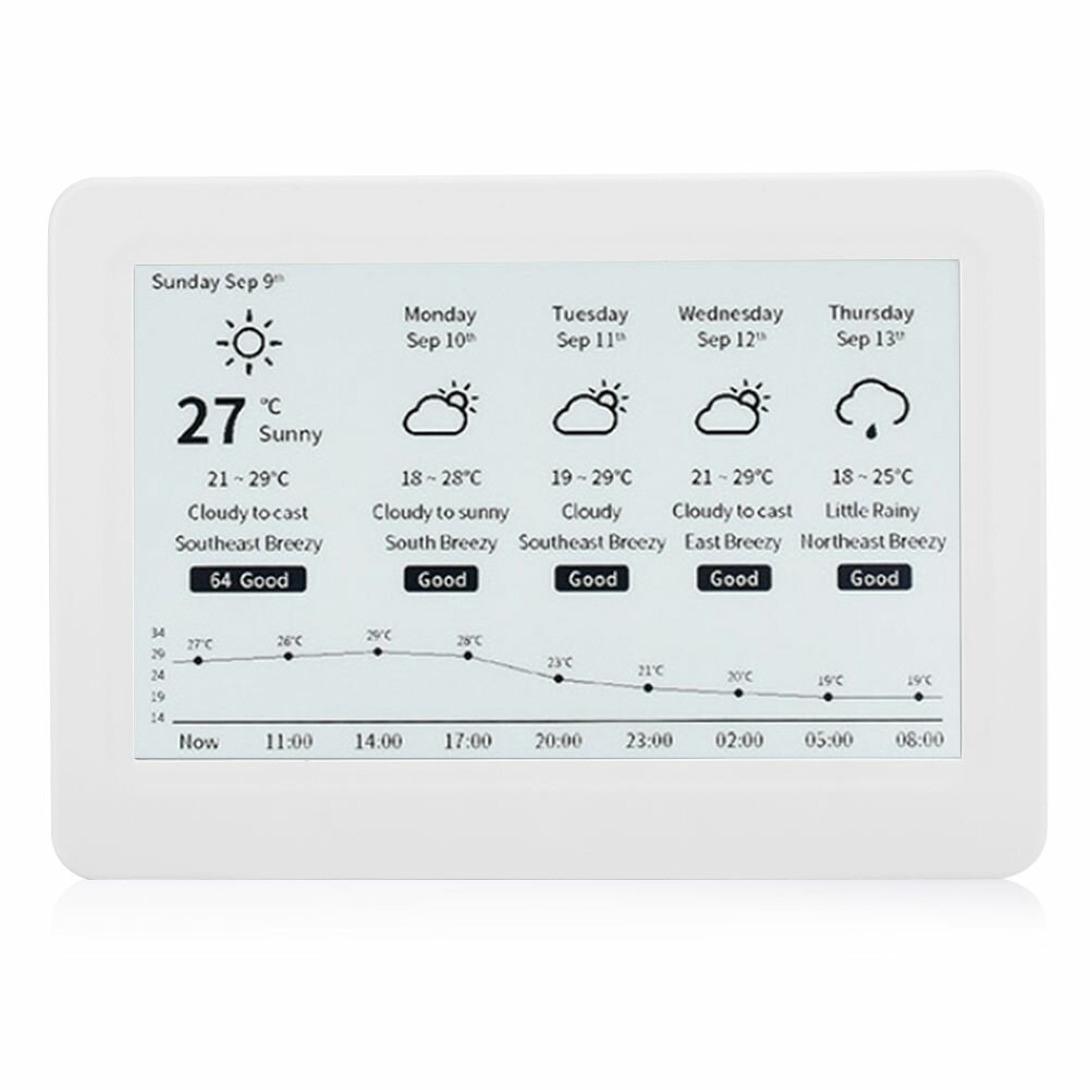 E-ink дисплей "Без бренда", 7.5 дюймов, беспроводной, черно-белый, 800x480 пиксель