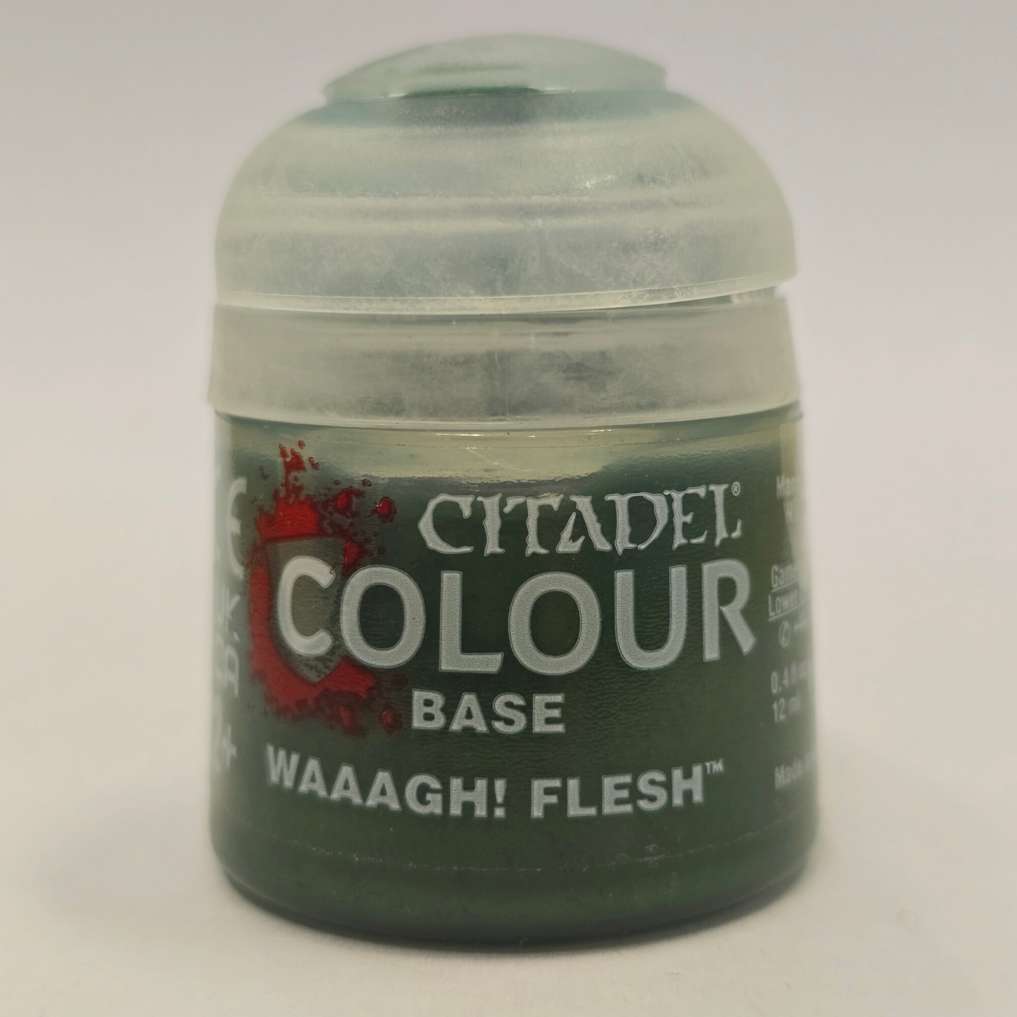 Краска акриловая Citadel Base: Waaagh! Flesh / Плоть Ваааг! (12 мл.)