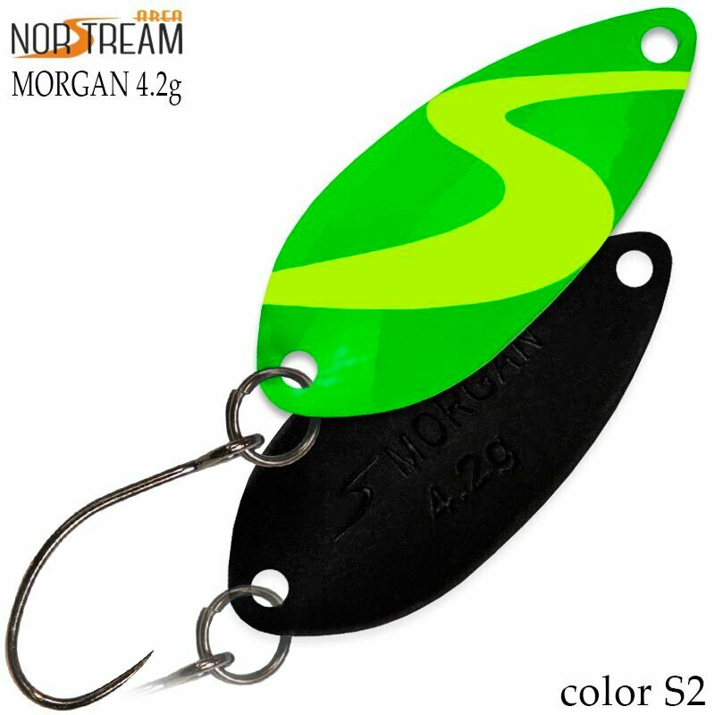 Блесна колеблющаяся на форель, щуку, окуня/ колебалка для летней и зимней ловли хищных рыб. Norstream MORGAN 4,2 г цв. S2