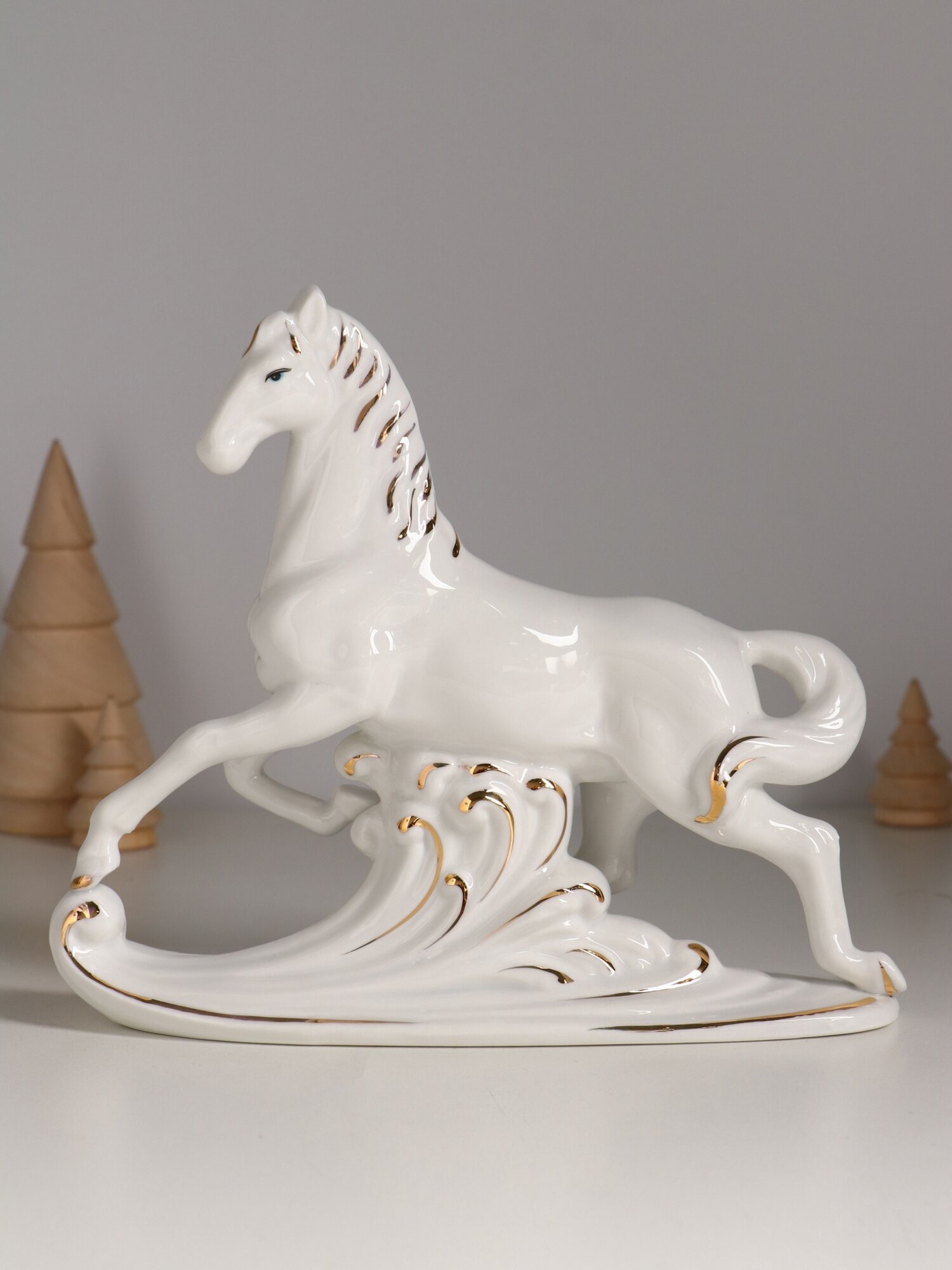 Декоративная фигурка «Конь Аллюр», 20х6х17 см, керамика, Символ года 2026