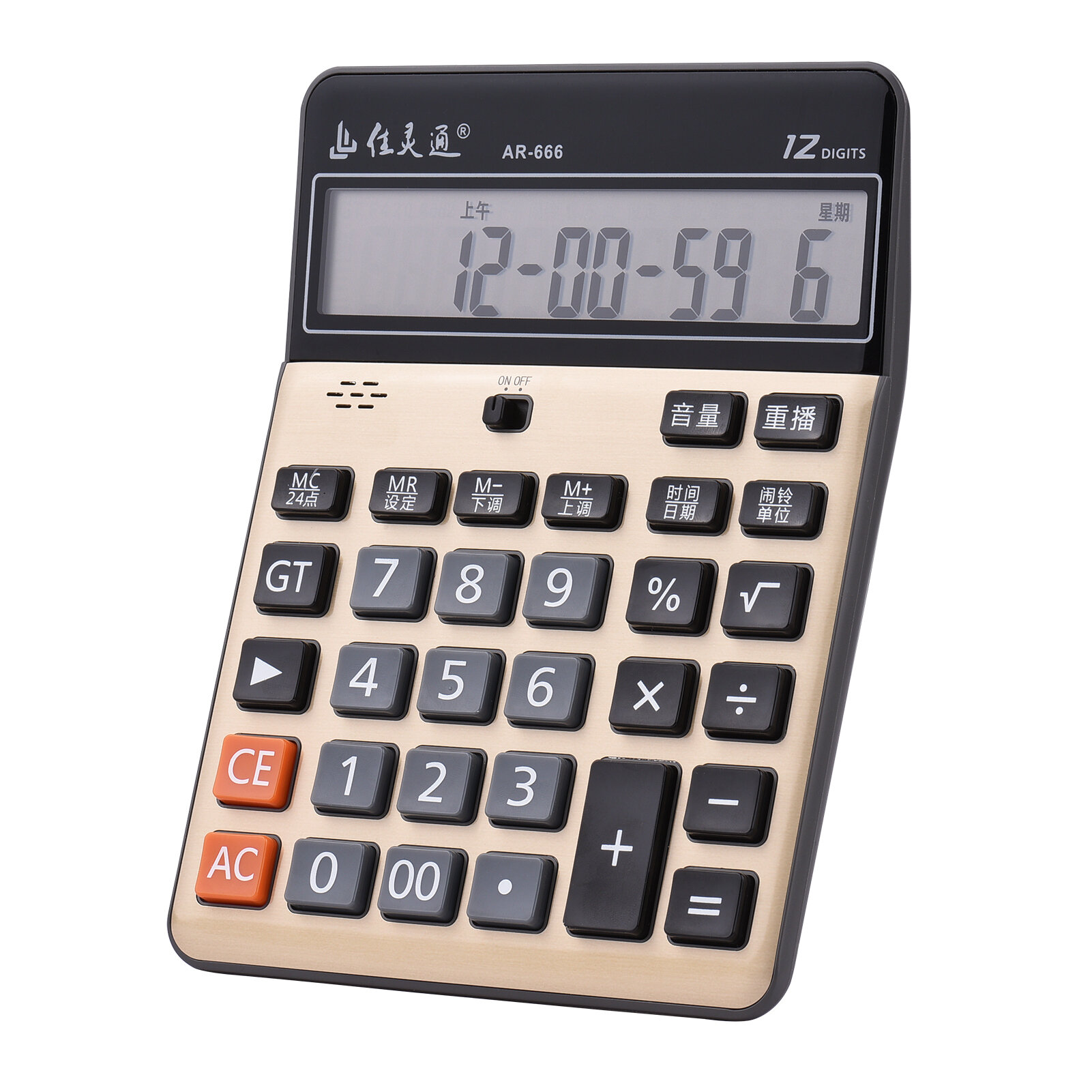 Электронный калькулятор Настольный музыкальный калькулятор Большой 12-значный