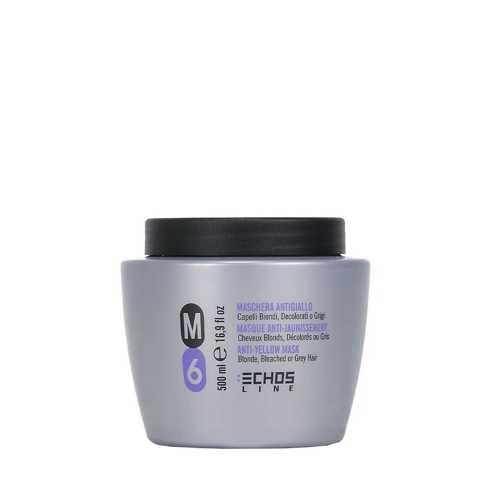 Маска Экос Лайн М6 анти-желтая для поддержания блонда, 500 мл M6 ANTI-YELLOW Mask ECHOS LINE
